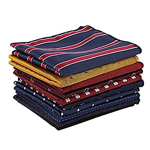 driew 11 Pcs Men Suit Pocket Square Handkerchiefs with Assorted Pattern
