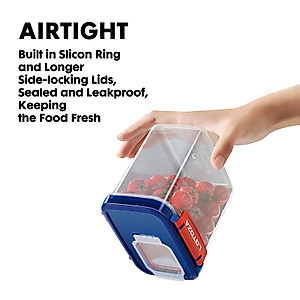 JOYOURMOUTH 3 pcs Cereal Containers Storage Cereal Dispenser For Pantry Plastic Storage Containers with Flip Top Lid Pour Airtight for Food BPA Free 2800ml/95oz