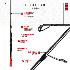 BUBBA TP701MF-S Tidal Pro Spinning Rod