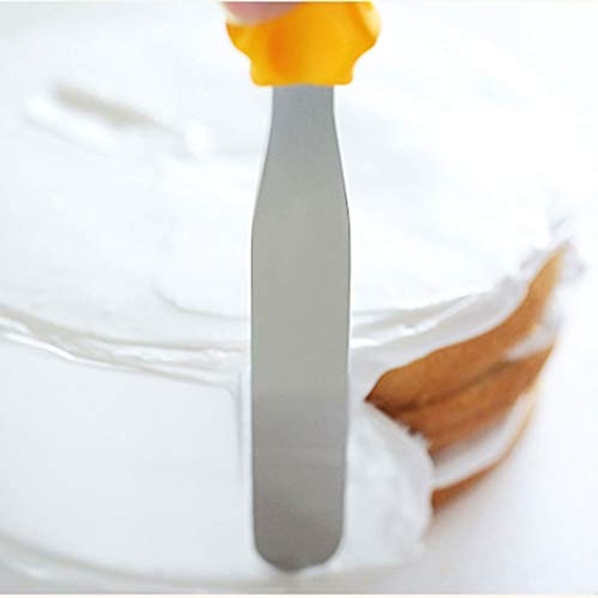 Offset Angled Cake Icing Spatula Knives - Set of 3 Stainless Steel Decorating and Baking Supplies - 6", 8" & 10" (3)