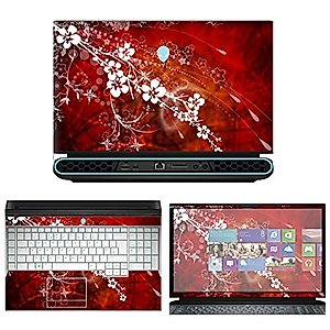 Decalrus - Protective Decal Floral Skin Sticker for 2019 Alienware Area-51m AWAR51M (17.3" Screen) case Cover wrap ALarea51m_17-100