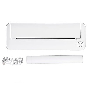 ANGGREK Thermal Printer, 2500mAh Battery Compact Design Inkless Printing Machine A4 Size High Compatibility for Home School Office