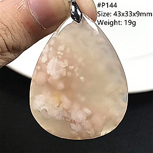 Natural Cherry Agate Pendant Jewelry For Women Men 43x33x9mm Beads Crystal Stone Sliver Gemstone AAAAA