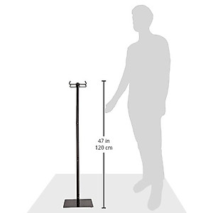 Tatco Wet Umbrella Stand, 10 Width x 40 Height, Powder Coated Steel, Black (57019)