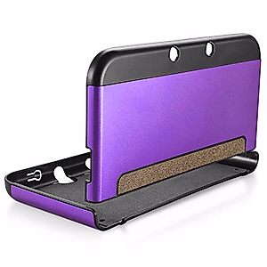 TNP Protective Case Compatible with Nintendo New 3DS XL LL 2015, Purple - Plastic + Aluminum Full Body Protective Snap-on Hard Shell Skin Case Cover New Modified Hinge-Less Design