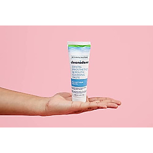 Dr. B Dental Solutions Cleanadent Denture and Gum Toothpaste, Removes Odors Stains Adhesives, Mouth Cleaning Paste, 4 oz 2 Pack