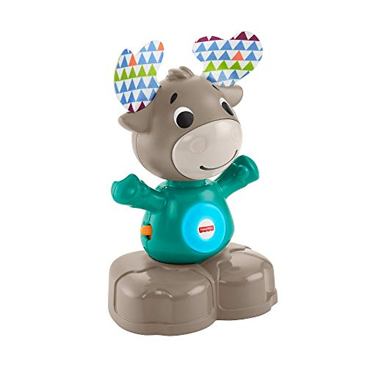 Fisher-Price Linkimals Nathan The Elk Interactive Baby Toy, Sounds and Lights, French Version, 9+ Months and Above, GJB20