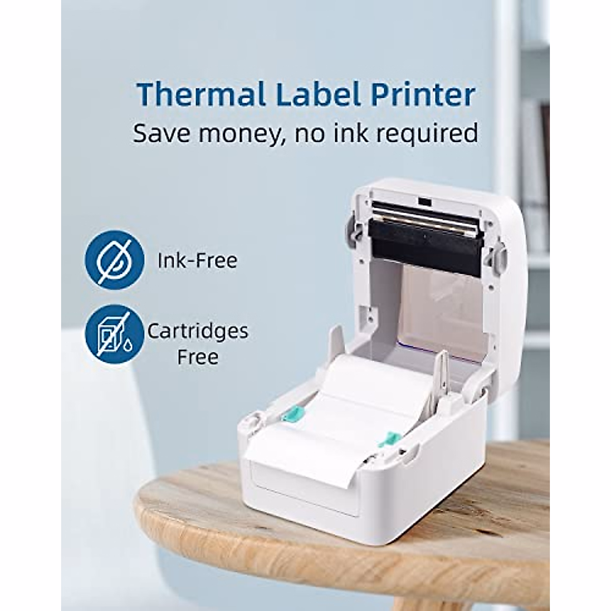 vretti Thermal Label Printer, 4x6 Thermal Shipping Label Printer for Shipping Packages and Small Business, 152mm/s Desktop Barcode Printer Machine for Amazon Ebay Etsy Shopify on Windows& Mac