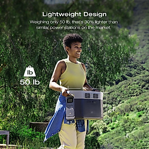 EF ECOFLOW Portable Power Station DELTA 2 Max, 2400W LFP Solar Generator, Full Charge in 1 Hr, 2048Wh Solar Powered Generator for Home Backup(Solar Panel Optional)