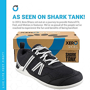 Xero Shoes Women’s Prio Orignal Barefoot Cross Trainer | Lightweight, Zero Drop Sole | Running Shoes for Women Black/White