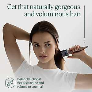 Professional Round Brush for Blow Drying 1.7 Inch – 25% Faster Dry Time - Ceramic Ionic Brush for Precise Styling & Volume – Hairbrush Adds Wave & Enhances Shine for Men & Women