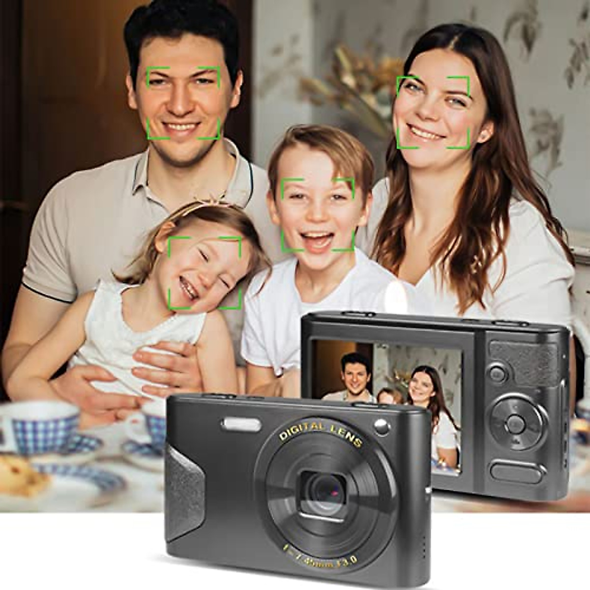 Xinsrenus Digital Camera 18MP FHD 1080P 8X Digital Zoom, 2.7 Inch LCD Screen Digital Camera, Christmas Birthday Gifts