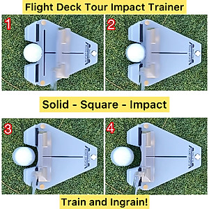 FLIGHT DECK Tour - Outdoor Use - Golf Putting Training Aid - Develop Solid & Square Impact - Original Tour Model - Trains Alignment & Perfect Impact Position - USA-made - Designed by PGA Coach