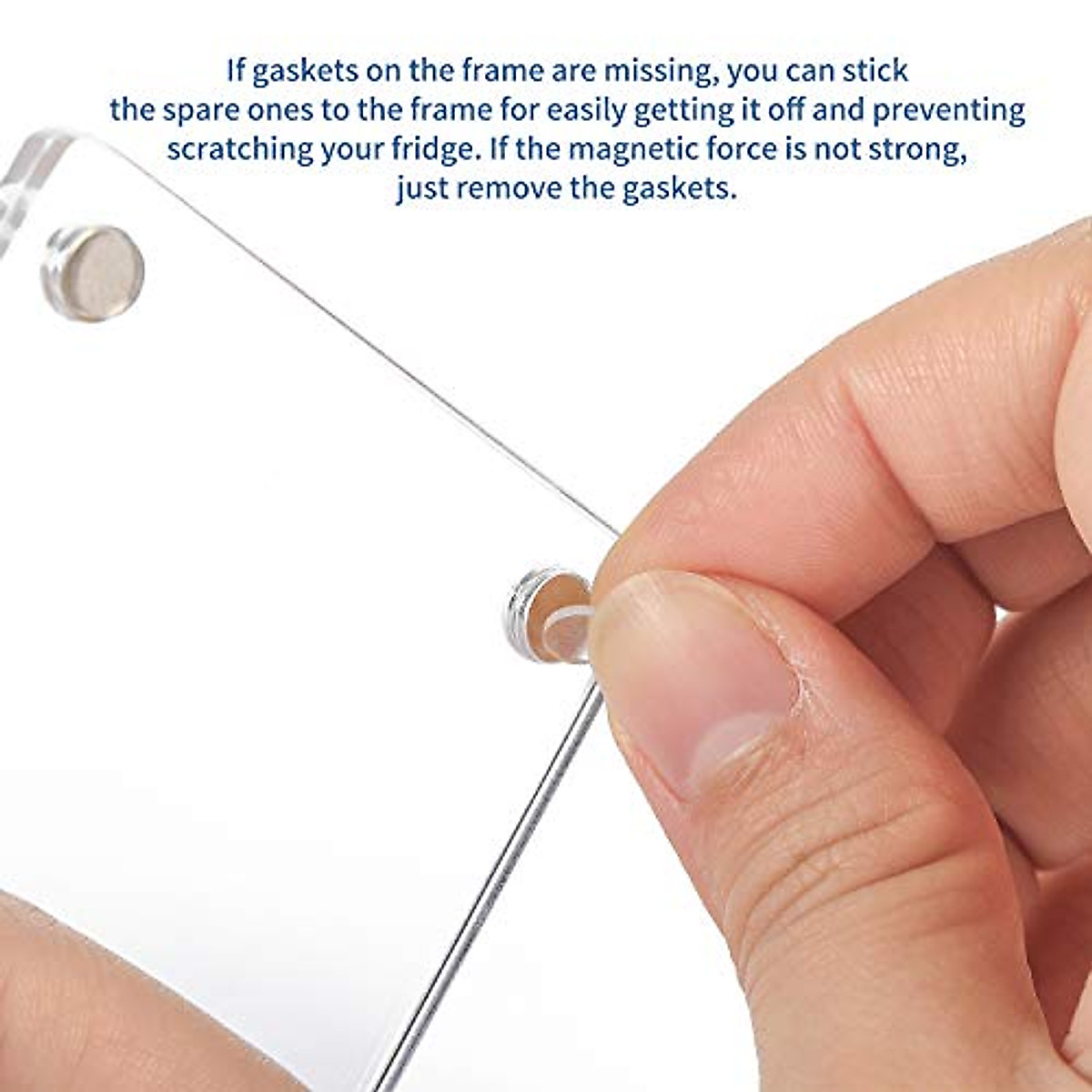 ONE WALL Acrylic Fridge Magnetic Frame, Double Sided Photo Refrigerator Magnet Picture Frame for Fujifilm Instax Mini, 2.36 x 3.54 Inch, Pack of 5