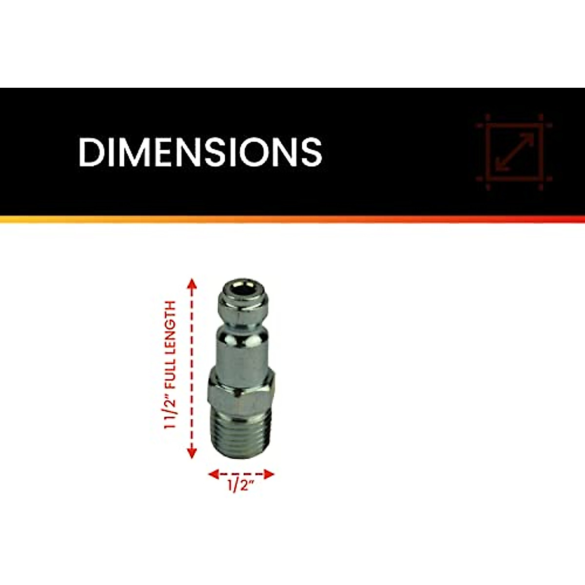 Hot Max 28130 Tru-Flate 1/4-Inch x 1/4-Inch Male NPT Plug, 10-Pack