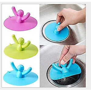 Sink Stopper Drain Plug Silicone tub Drain Stopper Sink Stopper baththb Drain Stopper Small Size 11cm Flat Suction Cover for Kitchen Bathroom and Laundry(Green)