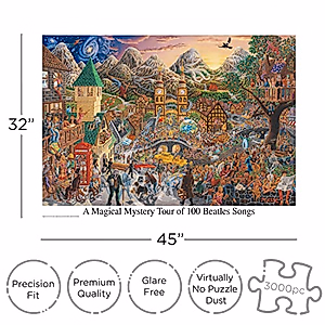 Aquarius The Beatles Magical Mystery Tour (3000 Piece Jigsaw Puzzle) - Officially Licensed Beatles Merchandise & Collectibles - Glare Free - Precision Fit - 32 x 45 Inches