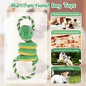 PIANG GOUER Squeaky Dog Toys,Durable Tough Dog Toys,Stuffed Animal Dog Chew Toy with Durable Soft Fabric,Interactive Rope Dog Toys for Small, Middle and Large Dogs Plush Dog Toys,Crocodiles