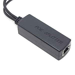 DSLRKIT Gigabit Ethernet Active PoE Splitter 48V to 5V 2.4A with USB Female Type A Port