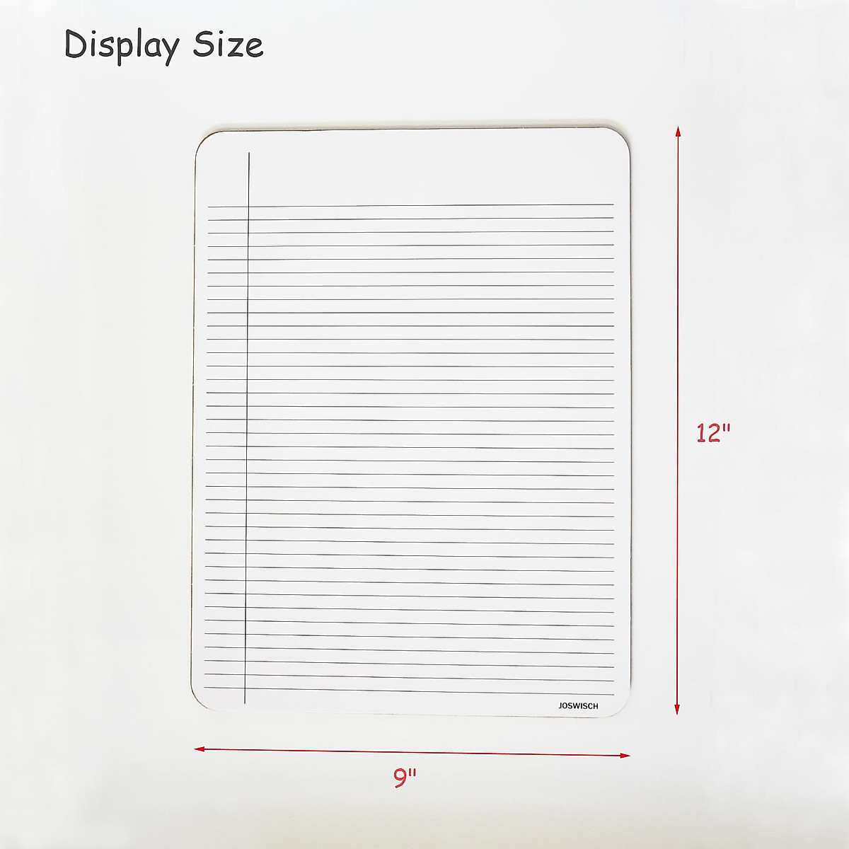 Dry Erase Notebook College Ruled Lined Board, Double Sided Dry Erase Lapboard Ruled Writing Note Pad, 9"x12" Small Whiteboard Notbook for Taking Notes at Home, Work and Student Brainstorming (2 Pack)