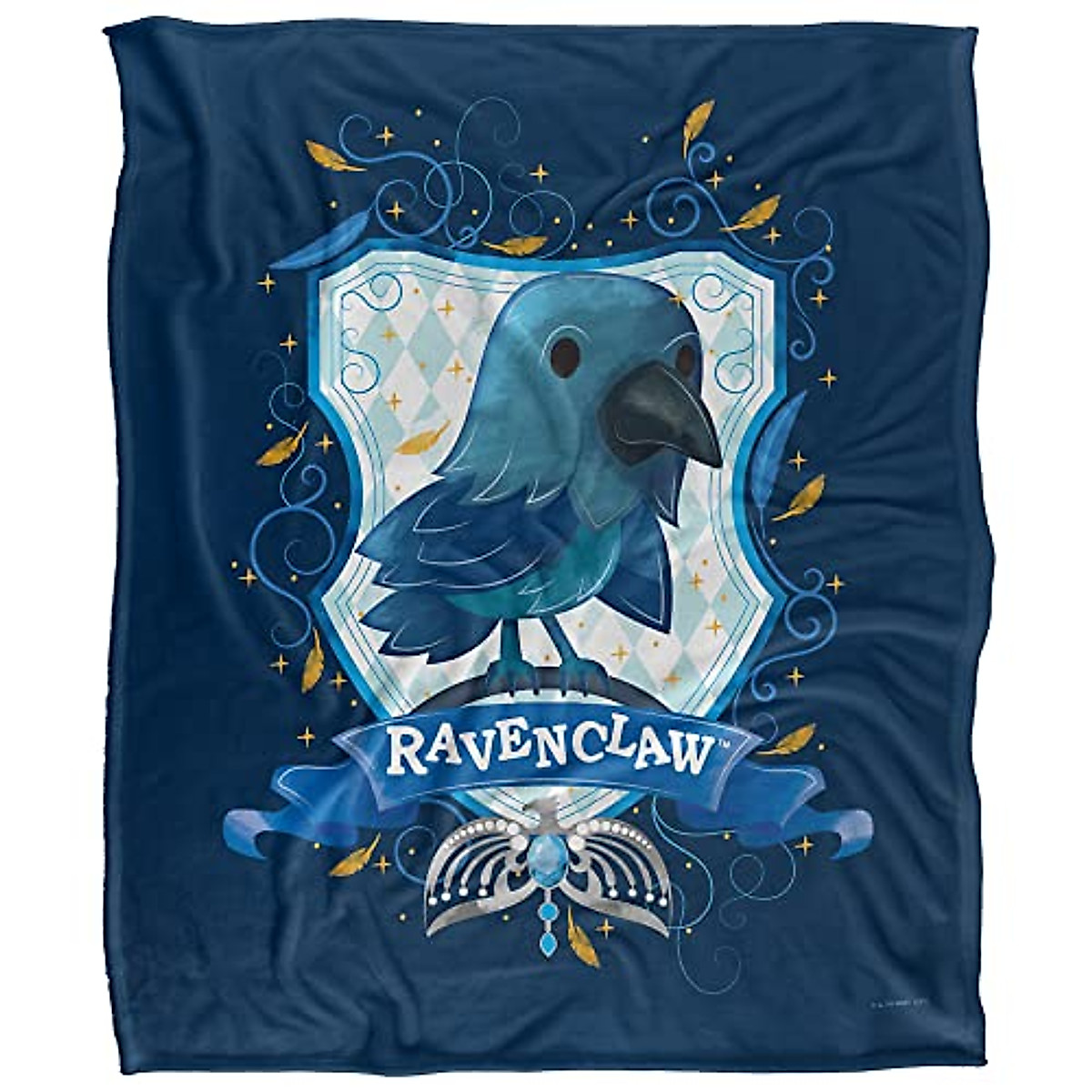 Harry Potter Watercolor Ravenclaw Crest Officially Licensed Silky Touch Super Soft Throw Blanket 50" x 60"