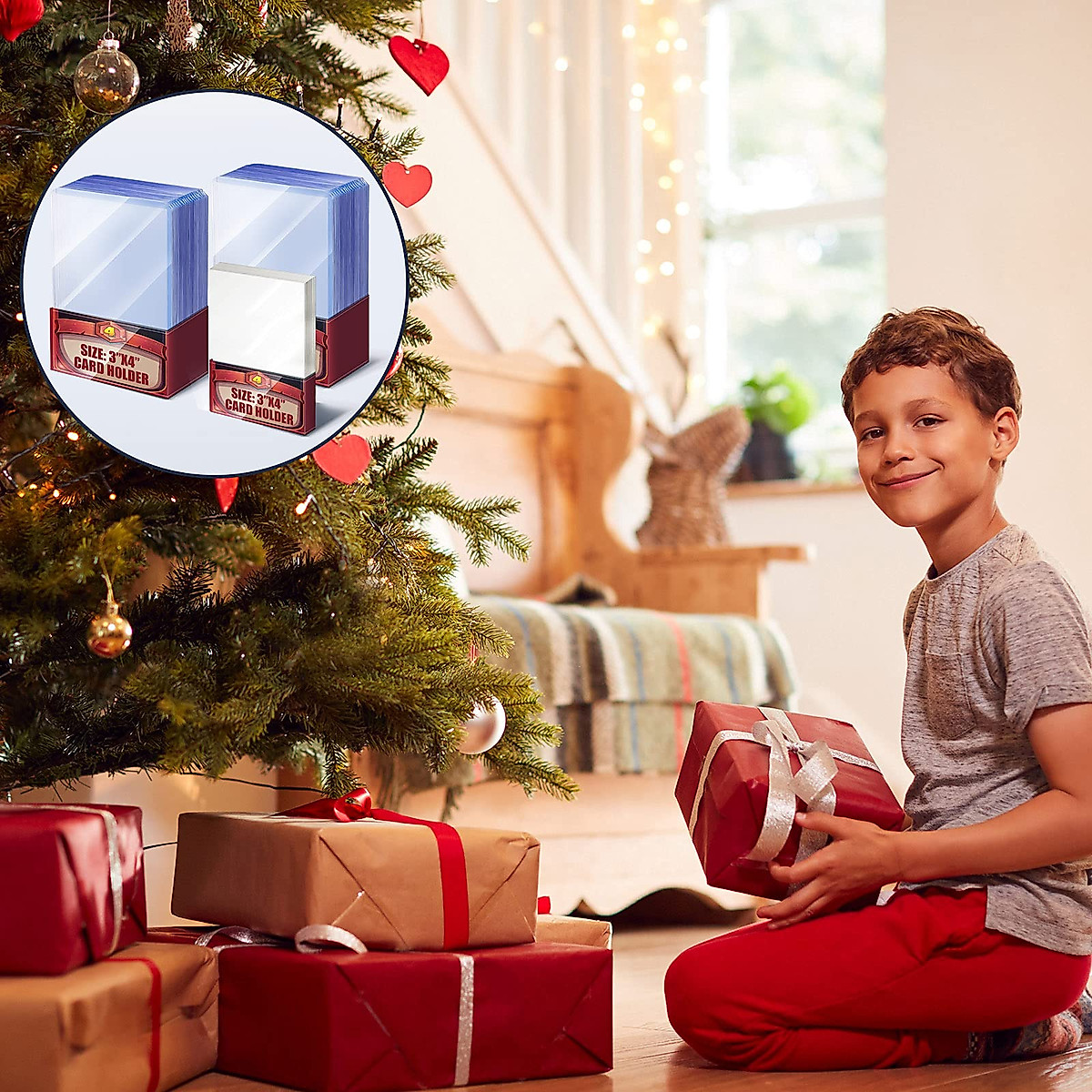 Hard Plastic Card Sleeves Loader Trading Card Protector Card Case Holder Clear Protective Sleeves Holder for Baseball Card, Sports Cards, Trading Card, Game Card 3 x 4 Inch (100 Pieces)