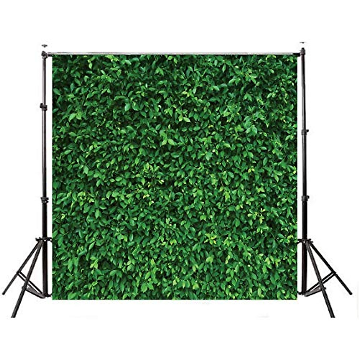 LYWYGG 8x8FT Green Leaves Photography Backdrops Mmicrofiber Nature Backdrop Birthday Background for Birthday Party Seamless Photo Booth Prop Backdrop CP-87-0808
