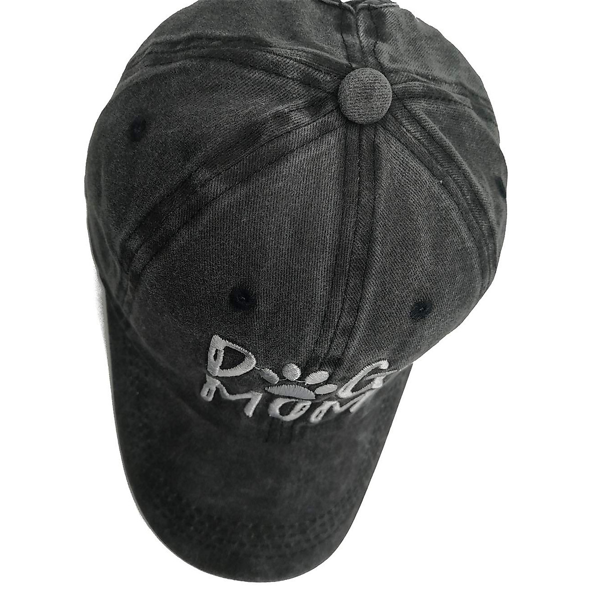 OASCUVER Denim Fabric Adjustable Dog Mom Ponytail Hat Fashion Baseball Cap