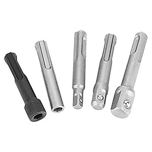 3PC SDS Plus Steel Socket Adapter+2PC SDS Socket Hexagonal Extension Socket Wrench Adapter Electric Tool Accessories