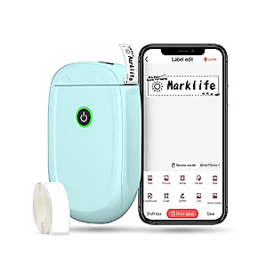 Marklife P11 Label Maker Machine with 4 Rolls Tape,Mini Thermal Wireless Inkless Sticker Printer Machine for Home Kitchen Office Organization