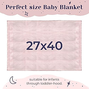 berry bebe Personalized Baby Blanket, Custom Baby Blanket, Personalized Baby Gifts for Newborn Girl, Monogrammed Baby Blanket with Name, Pink Personalized Baby Girls Gifts, All Year Round Knit Cotton