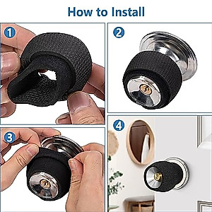 4 PCS Round Door Handle Protector - Anti-Skid Anti-Scald Door Knob Cover, Washable Door Handle Cover for Summer and Winter