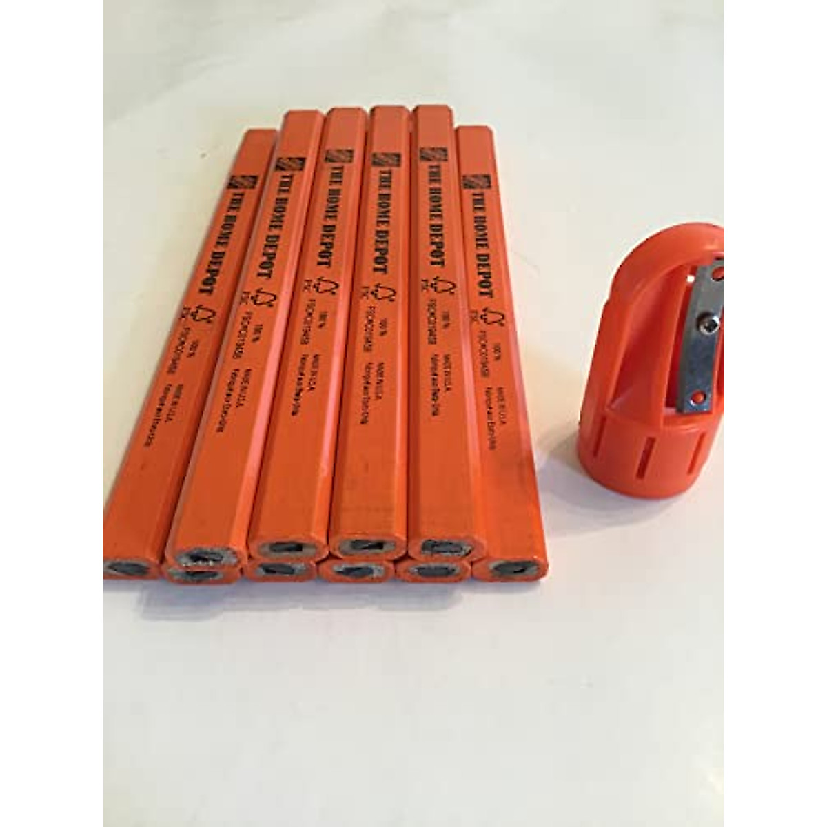 Carpenter Pencil and Carpenter Pencil Sharpener The Home Depot 10pk (10 Pk with Sharpener)