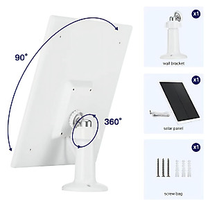 Ring Camera Solar Panel, Compatible with Ring Stick Up Cam Battery, Ring Spotlight Cam Battery, Not for Spotlight Plus/Pro, Waterproof, 6W Fast Charging, DC3.5mm Plug (3Pack)