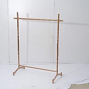 XYYXDD Clothing Display Stand,Iron Art Floor-Standing Clothes Rail Simplicity Clothes Racks Bedroom Open Hanger/Rose Gold
