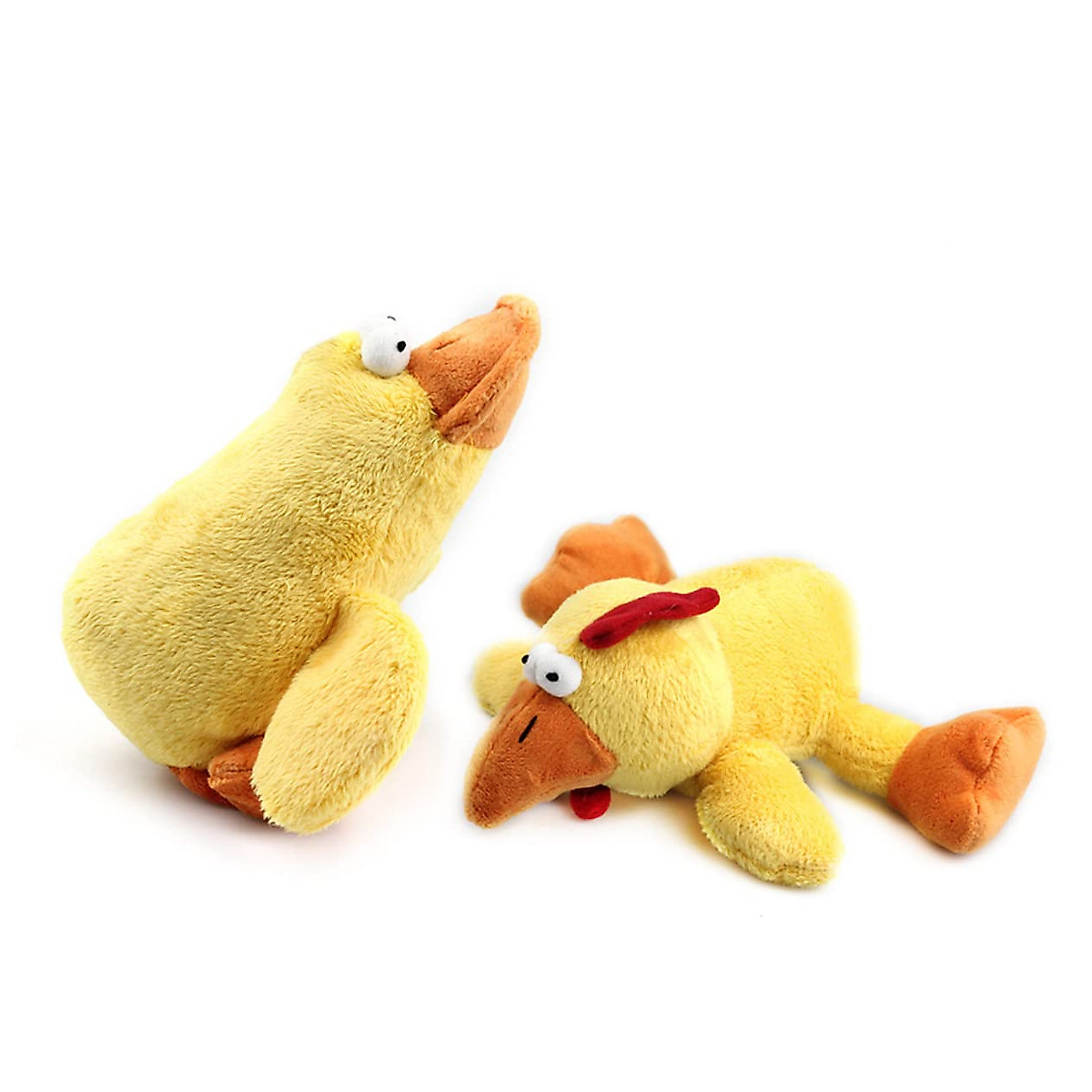 Mipcase Pet Chew Toy Puppy Big Doll - Dog Creative Chicken Funny Toy Playing Dogs Toys Chew Squeaky for Mouth Yellow Medium Sound Bb Pet Teething Bite Plush Small Dog Toys