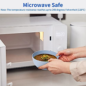 Cainfy Wheat Straw Dinnerware Sets for 4, 12PCS Unbreakable Lightweight Reusable Dinner Plates Camping Bowls Set for Kids, Dishwasher and Microwave Safe