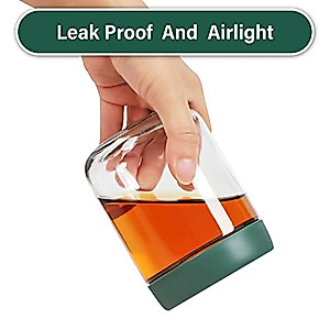 4-pack 16oz glass jar with screw lid for overnight oats condiment salad dressing sauce baby food kids snacks meal prep containers candle canning spice wide mouth Leak proof storage containers airtight- Reusable