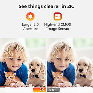 SwitchBot Baby Monitor with Camera, Audio Two-Way Talk, Pan/Tilt Cam 2K Ultra HD for Home Security, Indoor Camera WiFi 2.4G Works with Alexa & Google Home, Night Vision, Motion Tracking, Privacy Mode