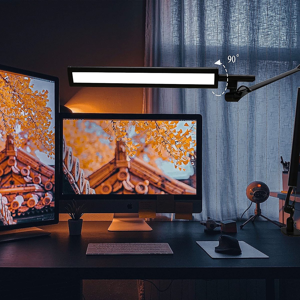 Tedgor LED Desk Lamp, Architect Task Lamp, 12W Eye-Caring Metal Swing Arm Dimmable Drafting Table Lamp with Clamp,Touch Control Desk Lamp, Study Reading Work Office Workbench