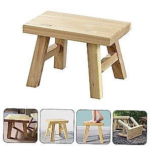 GLSTOY Wooden Stool Stool Foot Stool Footstool for Toilet Stepping Stool for Adults Step Stool Bathroom Stool Small Short Stool Small Footstool Stools for Adults