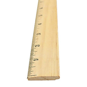 Westcott 05018 Beveled Wooden Ruler with Single Metal Edge, 18 Inch