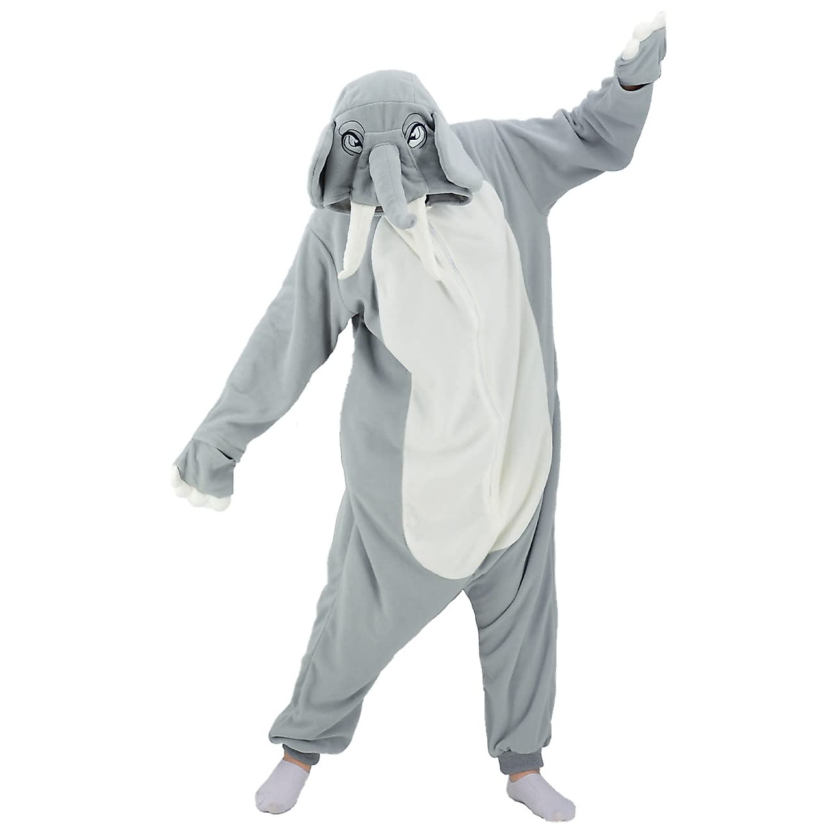 vavalad Adult Elephant Onesie Costumes One Piece Pajamas Animal Cosplay Homewear Sleepwear for Women Men