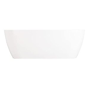 Signature Hardware 948060-59 Ocala 59" Free Standing Solid Surface Soaking Tub with Integrated Drain and Overflow