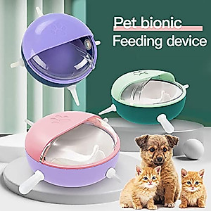 Tiyano 4 Pacifiers Puppy Kitten Silicone Feeder,Doggie Bubble Bowl- Soft Puppy Milk Feeder Silicone Puppy Feeder for Feeding Small Pets Puppy Kitten 180ml