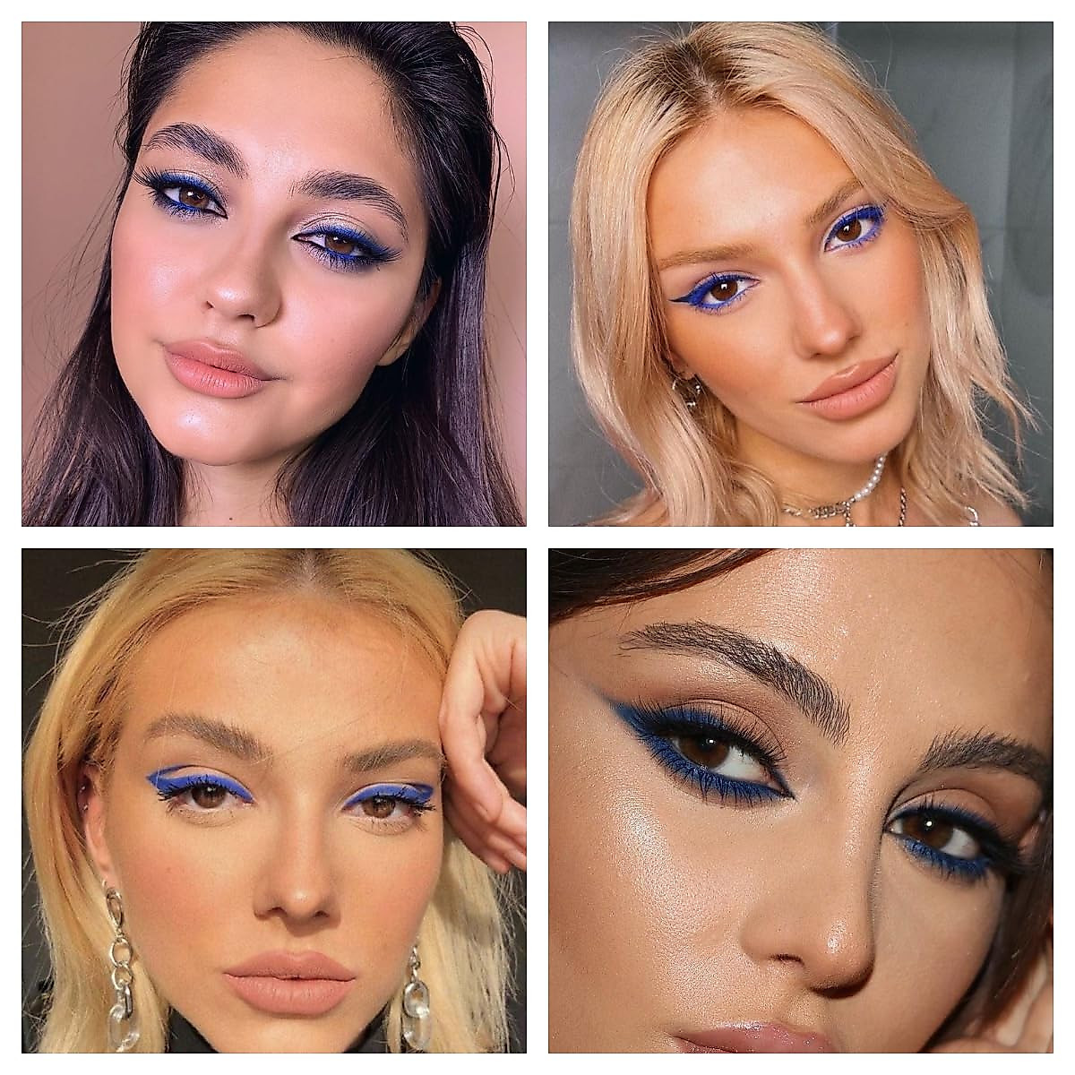 CAR MELA Navy Blue Eyeliner Pencil - Smooth Gliding, Long-Lasting and Pigmented Crayon Eye liner (Blue), Valentine's Day Gift for Her