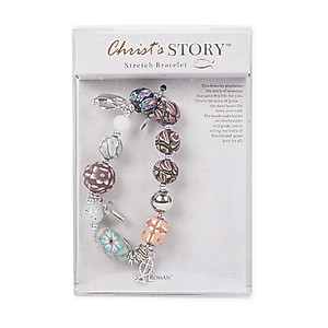 Story of Jesus Christ Clay Floral One Size Adult's Stretch Fashion Bracelet