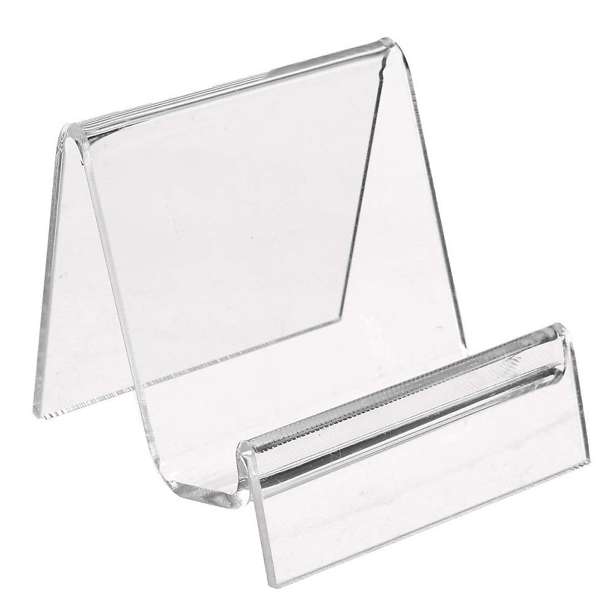 5 Pack Clear Acrylic Wallet Display Stand Retail Store Holder Shelf For Glasses,Wallet Display Office Display Risers For Phone,Greeting Cards,Business Cards,CD Organizer (Small)