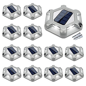APONUO 12-Pack Solar Deck Lights