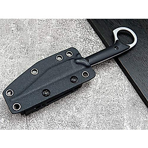 Ccanku C1140 Fixed Blade Knife,D2 Blade G10 Handle Claw Knife EDC Tool Knife,Utility Knife for Outdoor, Survival, Hiking, Camping(Silver)